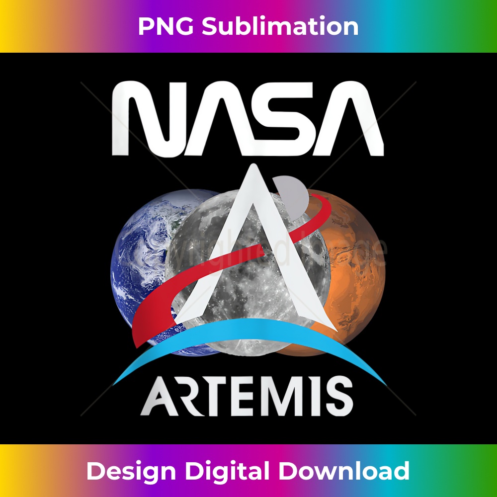 NASA Artemis Program Logo Earth Moon Mars - Classic Sublimat | Inspire ...