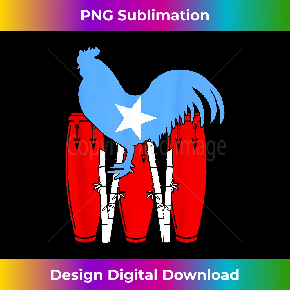 Gallo Rooster Cana Sugar Cane Congas Gift Puerto Rican Flag | Inspire ...