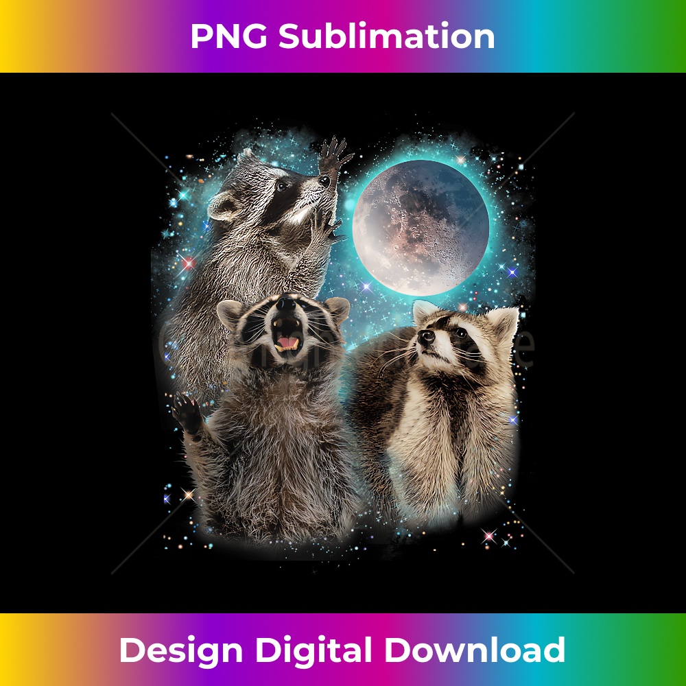3 Racoon Moon Howling Raccoon Head Funny For Men, Women, Kid | Inspire ...
