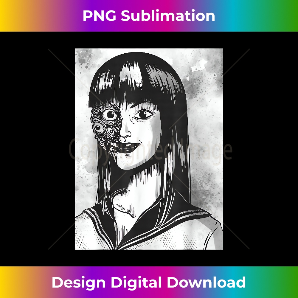 Creepy Horror Manga Anime Woman Eyes Halloween Art - Classic | Inspire ...