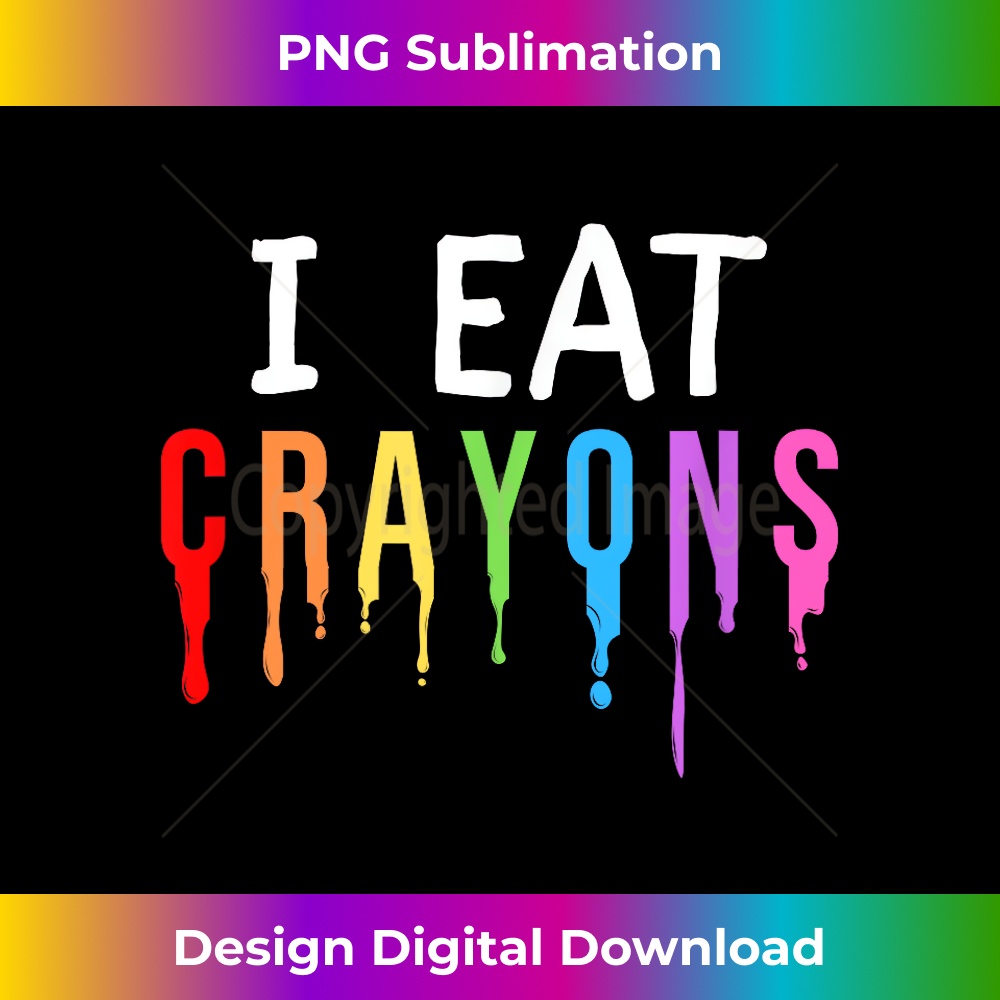I Eat Crayons Funny Kids Coloring Drawing For Artists - Luxe | Inspire ...