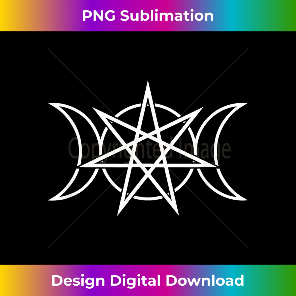 Wiccan Witch Heptagram and 3 Moons Occult Magic Symbolism - | Inspire ...