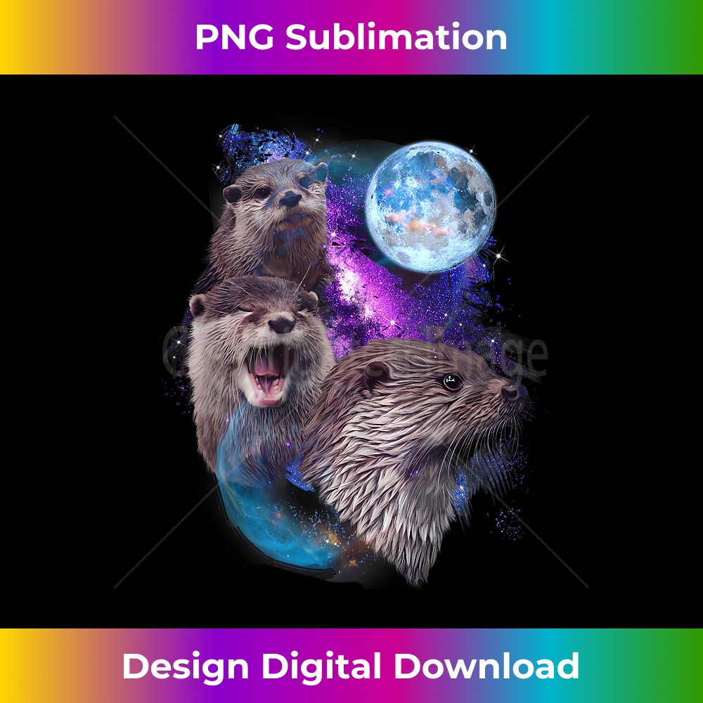 3 Moon Otter Funny Sea Lutra Mink Art Animal Lovers Novelty | Inspire ...