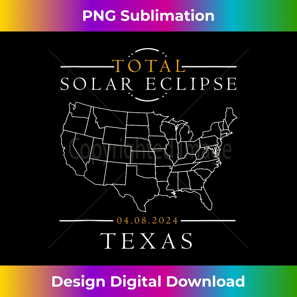USA Map - Total Solar Eclipse 2024 Texas - Sleek Sublimation | Inspire ...