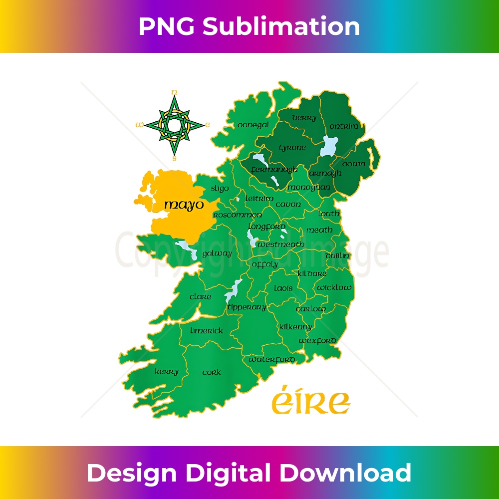 Mayo Ireland T Irish County Map Eire Irish Travel - Vibrant | Inspire ...