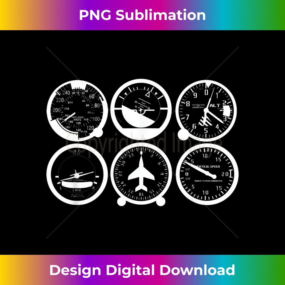 Pilot's Basic Six Pack Flight Instruments Airplane Pilot - S | Inspire ...
