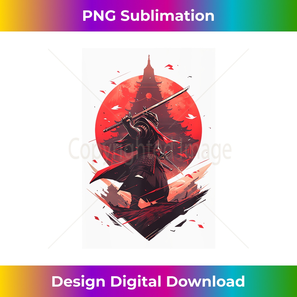 Japanese Red Moon Bushido Mask Katana Sword Samurai Warrior | Inspire ...