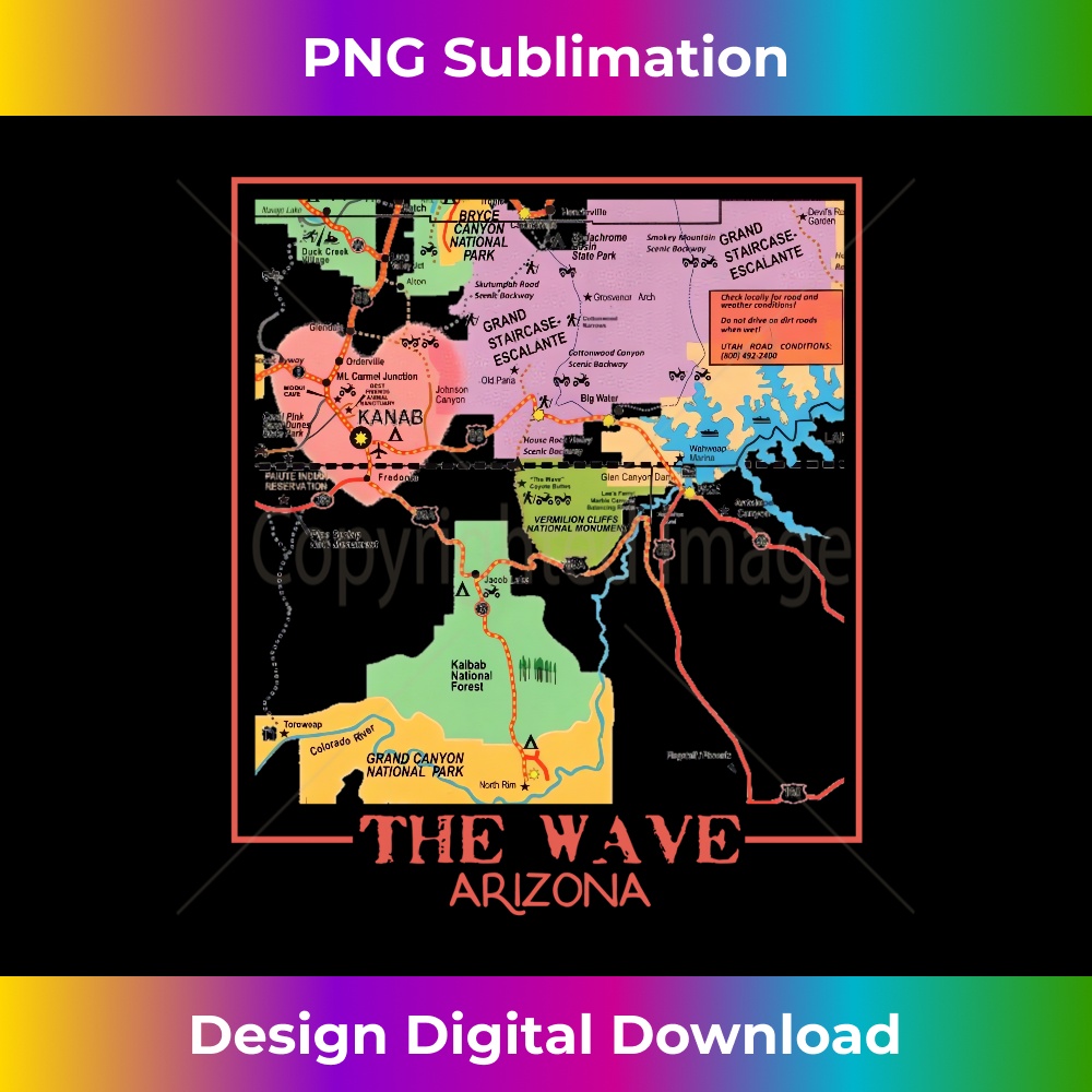 Hike The Wave Arizona Hiking Map Coyote Buttes Sandstone Art | Inspire ...