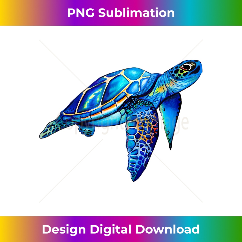 Cute Turtle - Watercolor Blue Sea Turtle Honu - Artisanal Su | Inspire ...