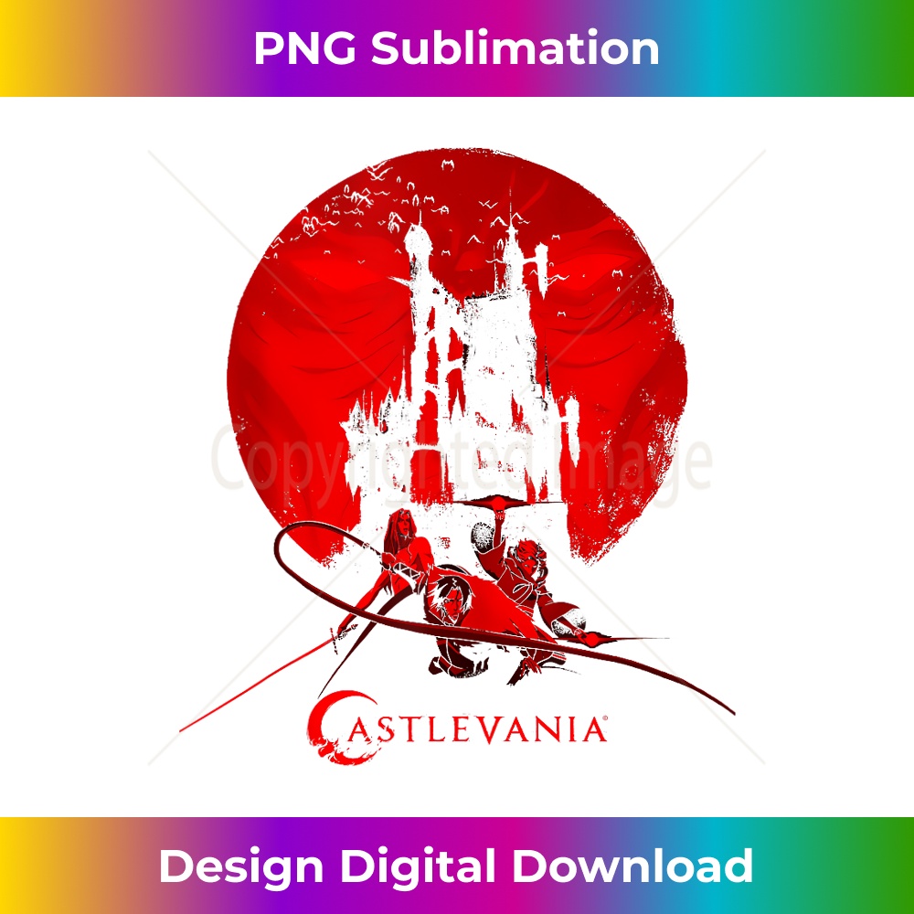 Netflix Castlevania Group Shot Red Moon Castle Silhouette - | Inspire ...