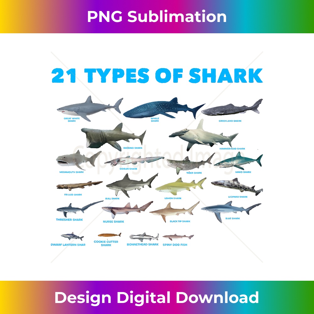 Graphic 21 Types Of Shark Environmentalists Fish Fan Dad Son | Inspire ...