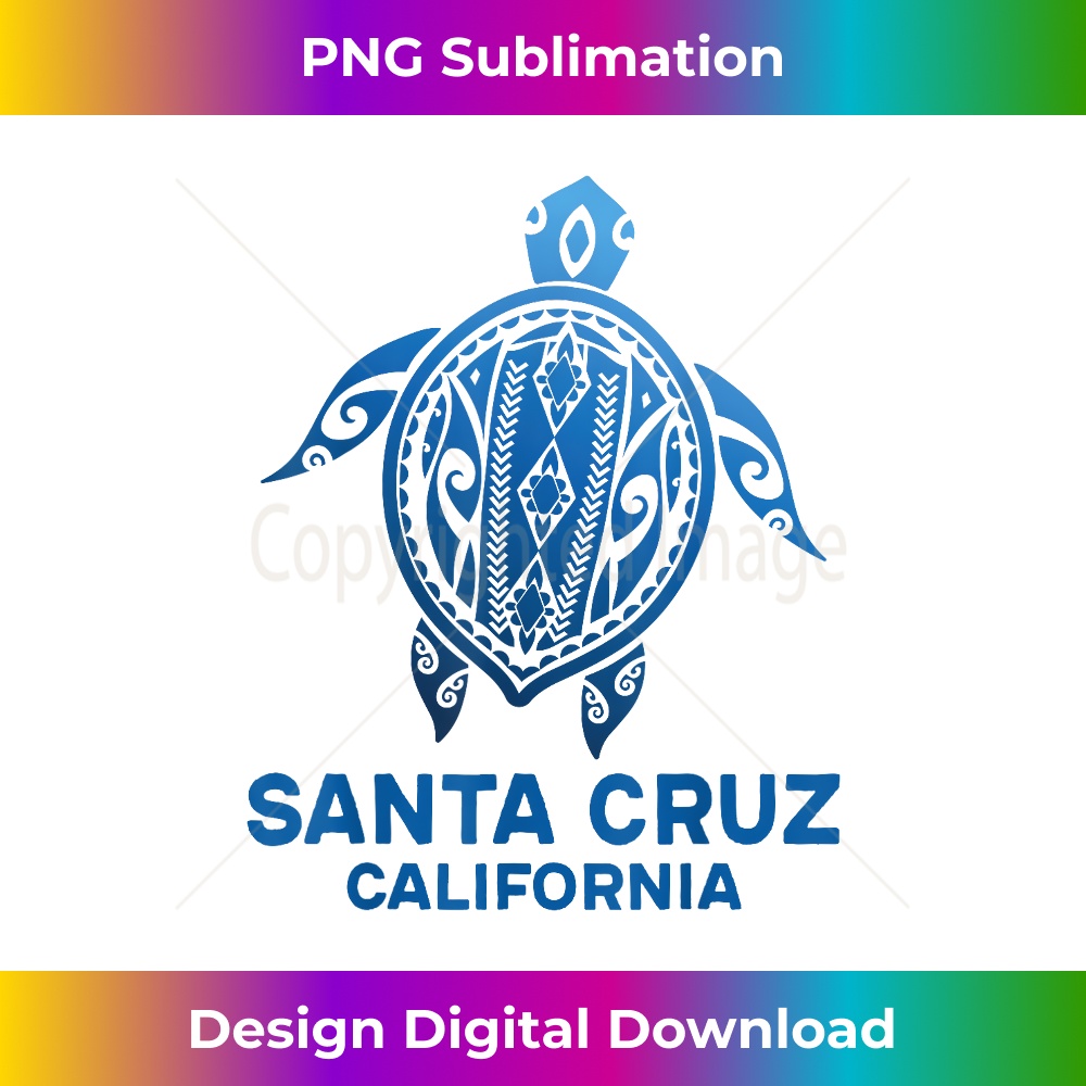 Santa Cruz California Tribal Tattoo Blue Sea Turtle Souvenir | Inspire ...