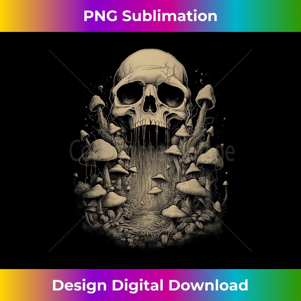 Mushroom Skull Cottagecore Aesthetic Goth Art Emo Mycologist - Inspire ...
