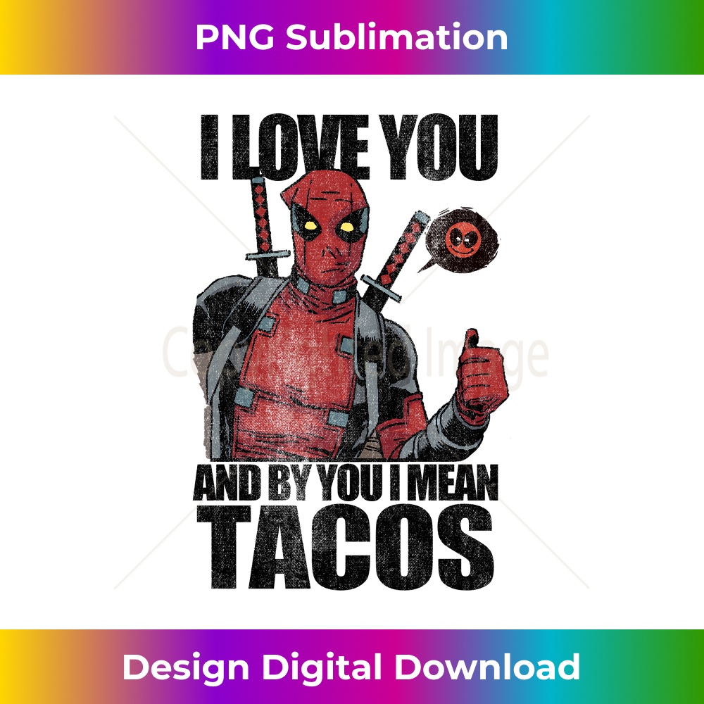 Marvel Deadpool I Love Tacos Valentine's Long Sleeve Tee Lon | Inspire ...
