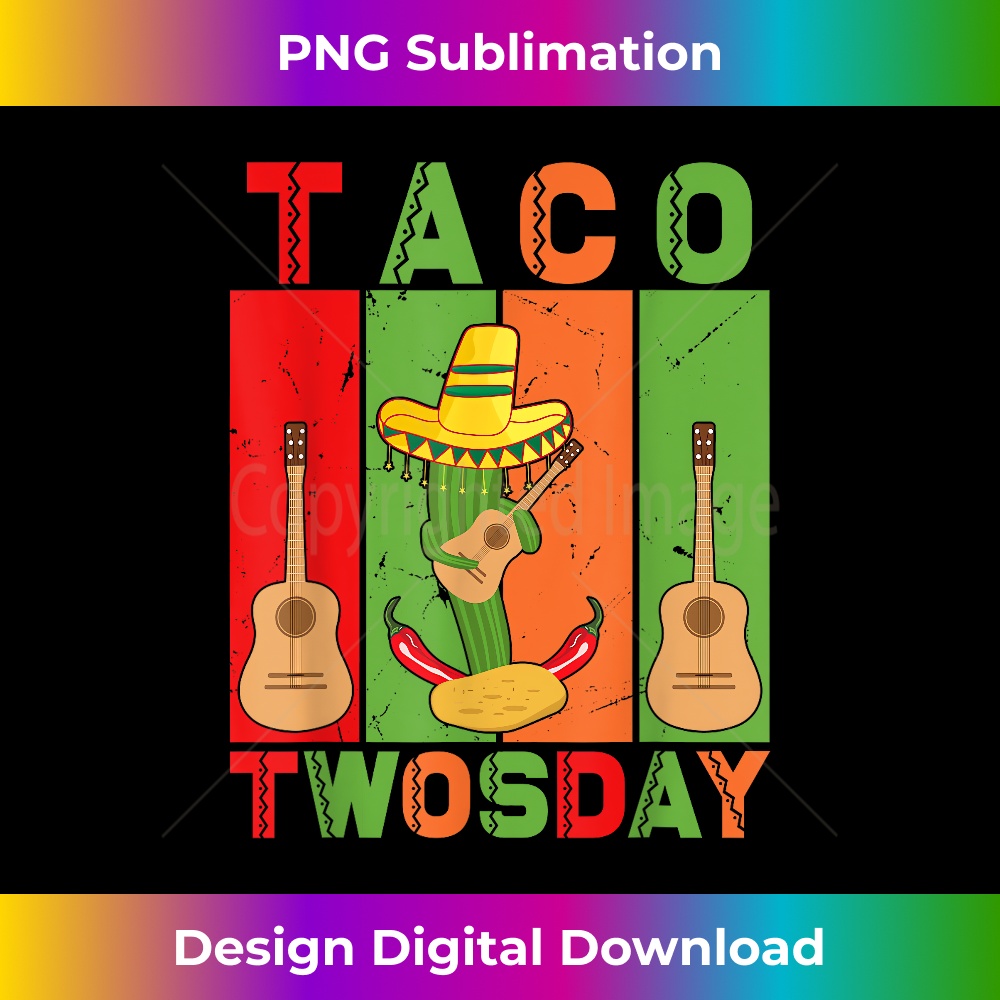 Taco Twosday and Mexican Vihuela, Chili, Cactus and Sombrero | Inspire ...