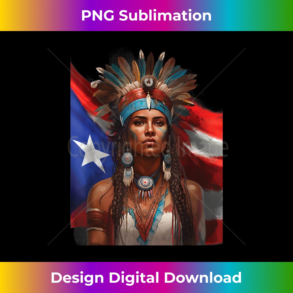 Indigenous Taino Woman Puerto Rican Flag Caribbean - Sleek S - Inspire ...