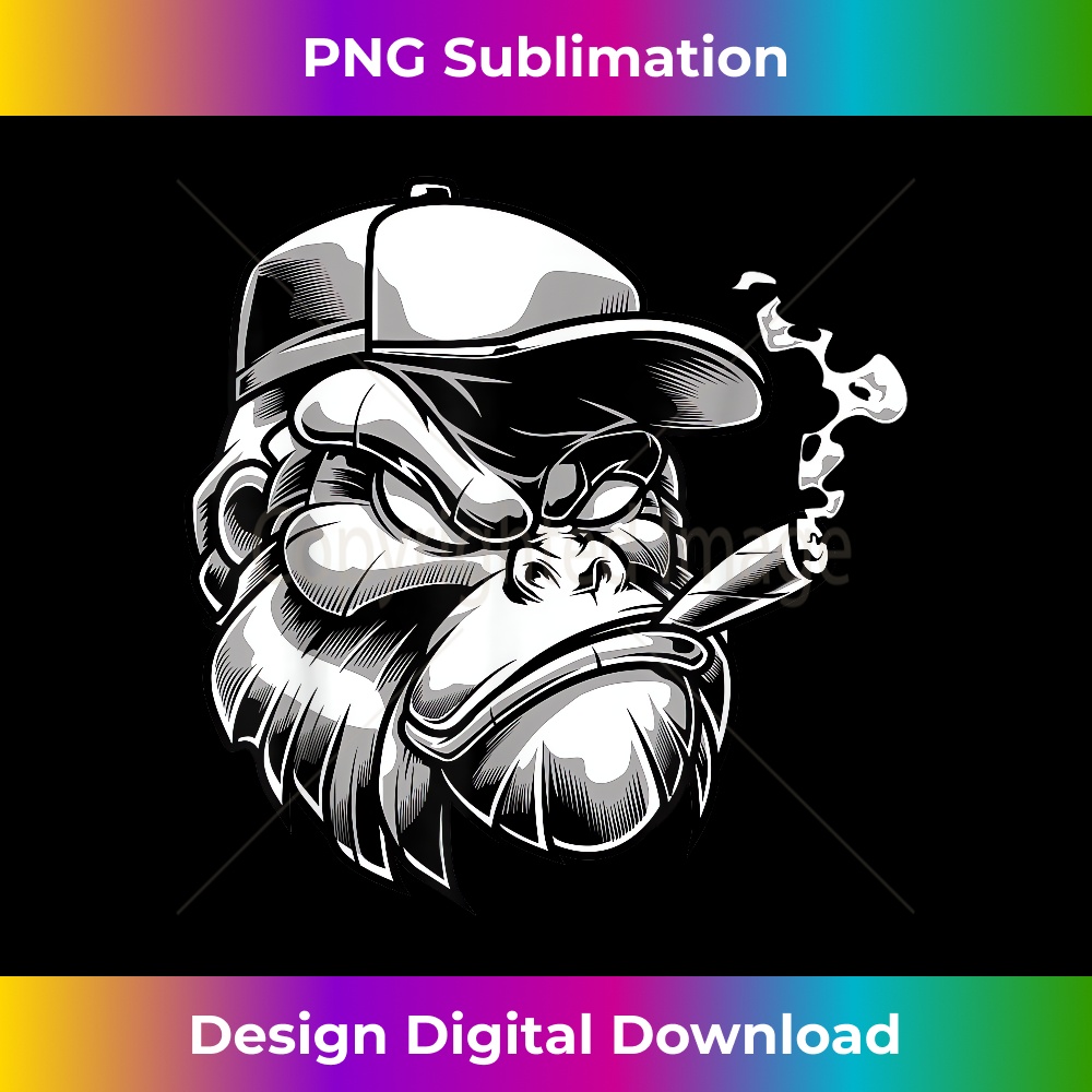 Cigar Smoking Gorilla Silverback Monkey Ape - Edgy Sublimati - Inspire ...