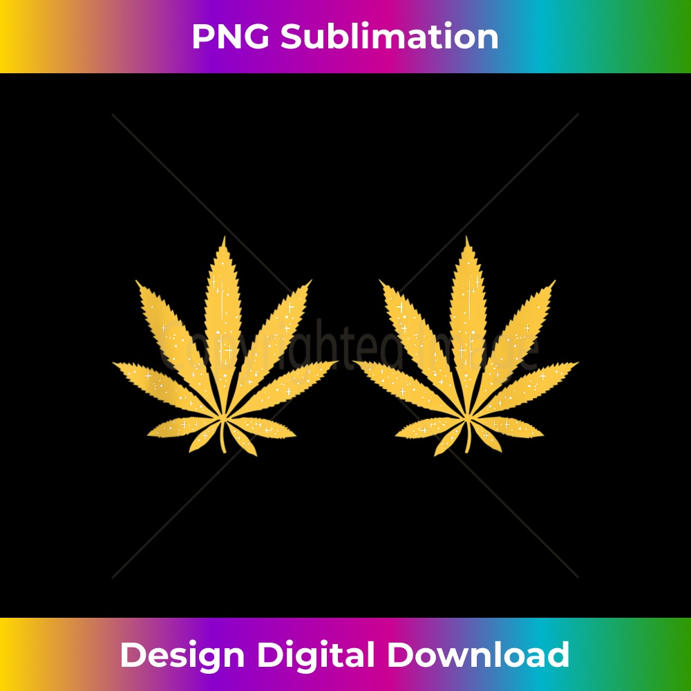 Weed Golden Boobs Bra 420 Cannabis Leaves Stoner Girl - Luxe | Inspire ...