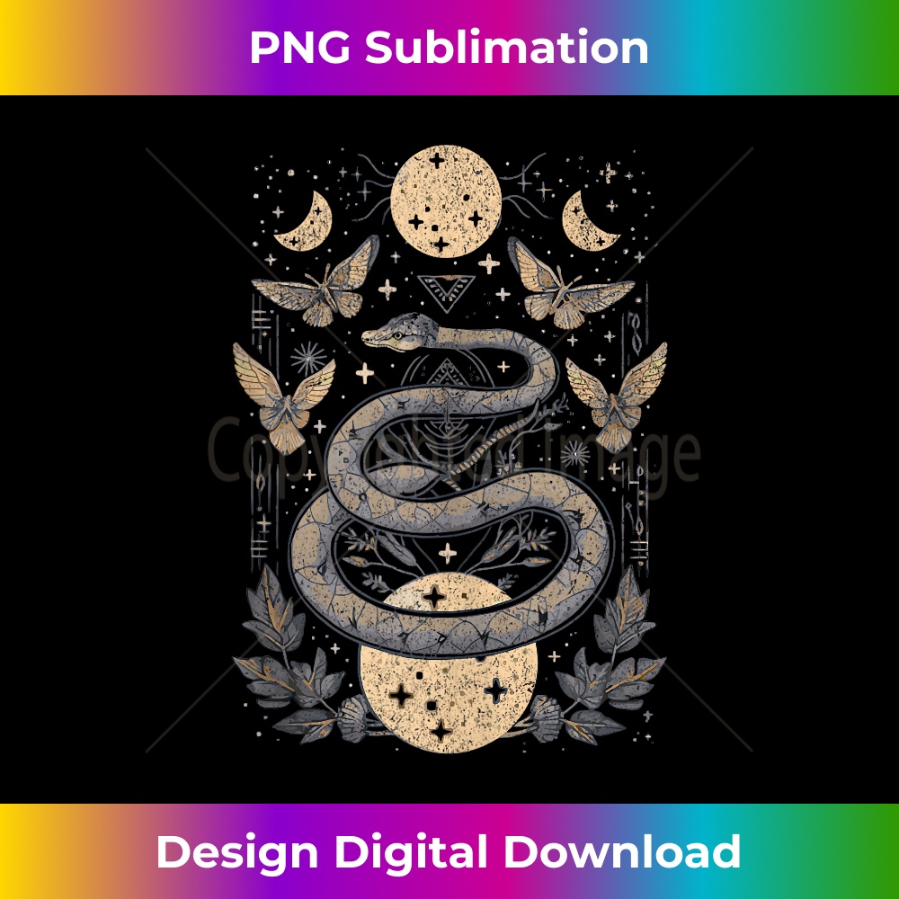 Celestial Wiccan Snake Moth Moon Phases Witch Pagan Retro - | Inspire ...