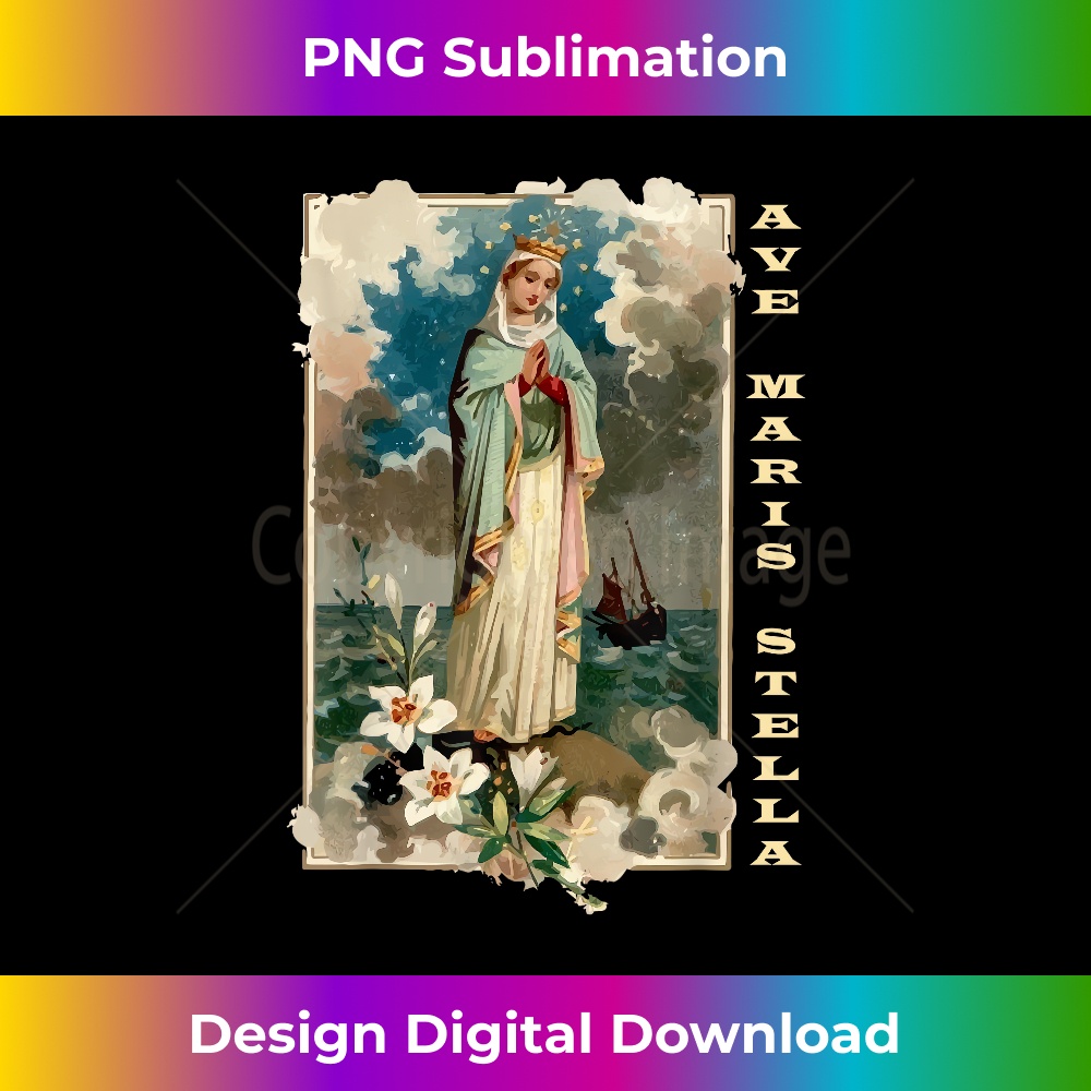 Ave Maris Stella Lady Blessed Mother Mary Latin Catholic - M | Inspire Uplift
