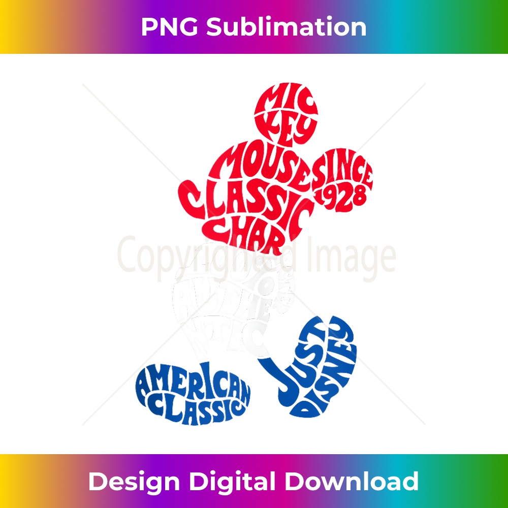 Disney Mickey Mouse Americana Text - Minimalist Sublimation | Inspire ...