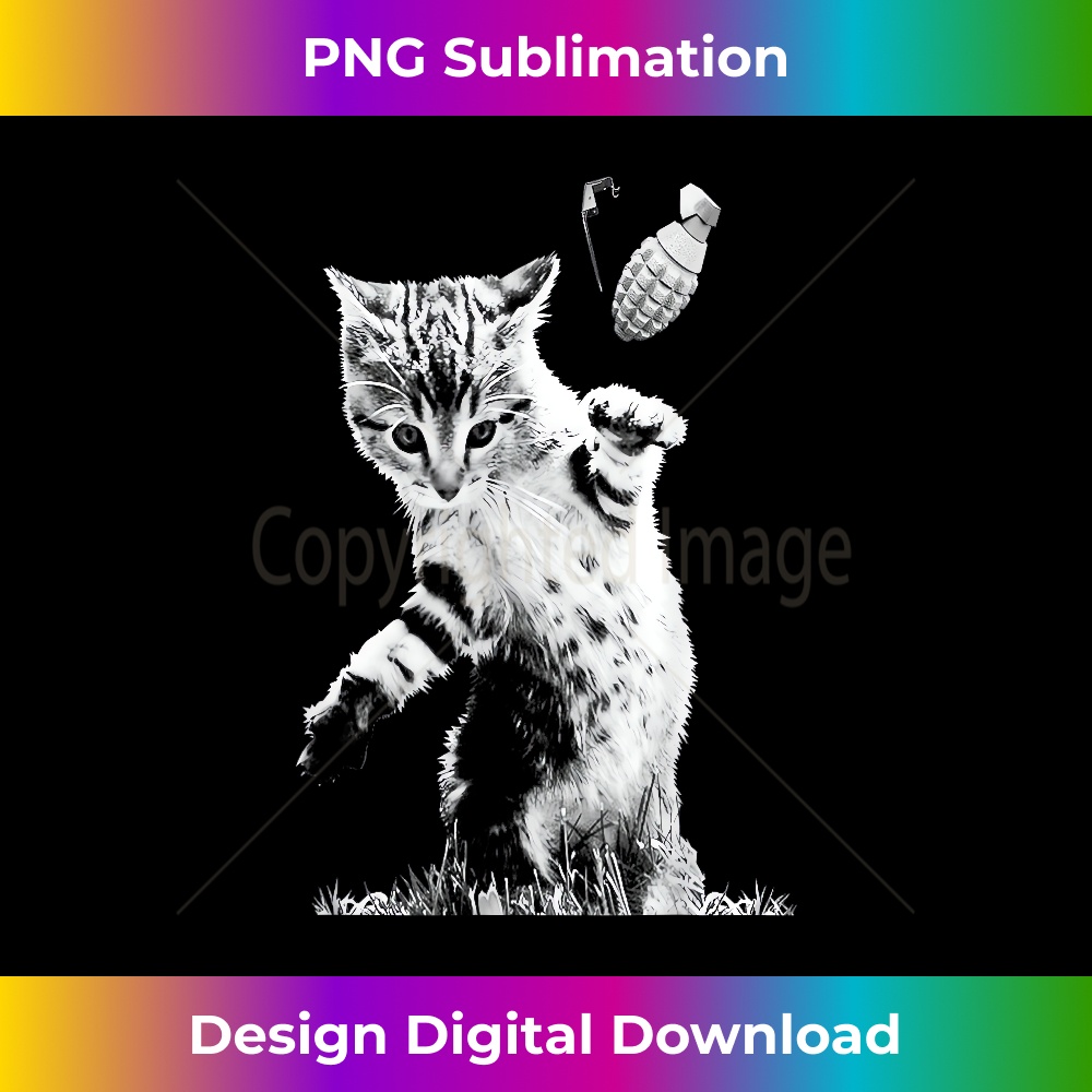 cat throws grenade funny cats - Edgy Sublimation Digital Fil | Inspire ...