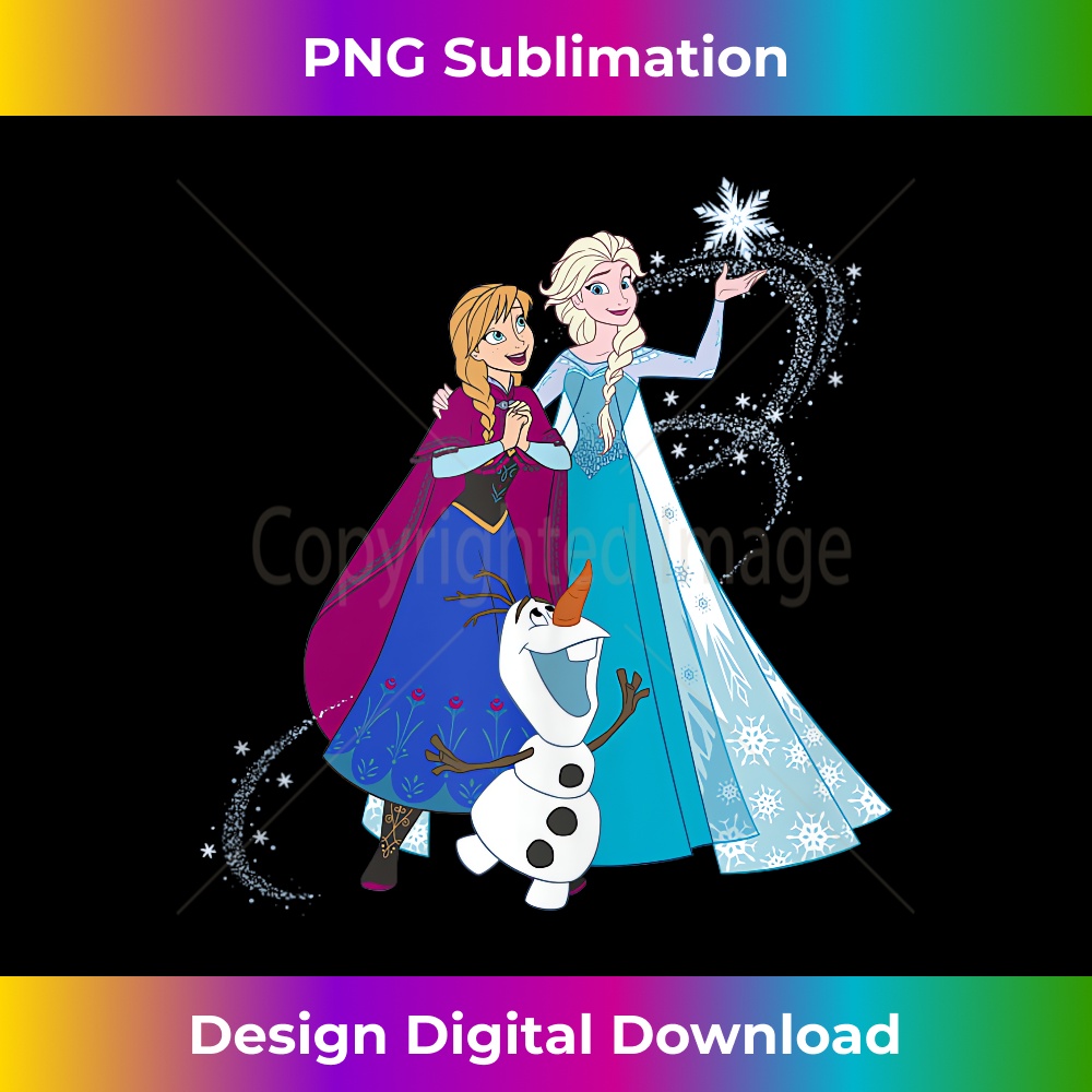 Disney Frozen Olaf Anna & Elsa Sisters Snowflake Portrait - | Inspire ...
