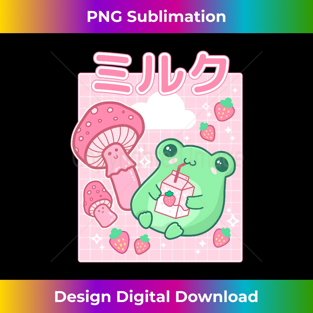 Cute Cottagecore Frog Strawberry Retro 90s Kawaii Aesthetic - Inspire ...