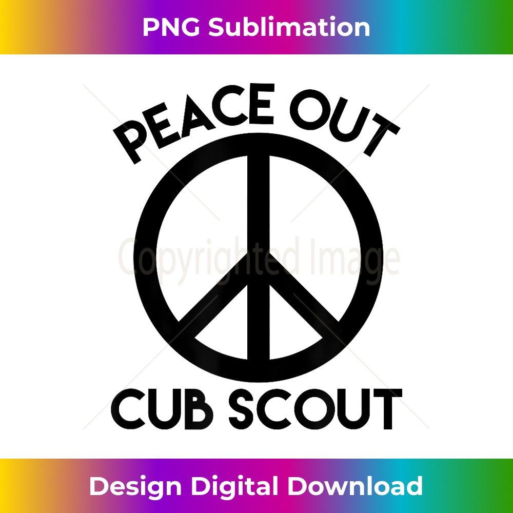 Peace Out Cub Scout T Funny Good Bye Saying - Timeless PNG S | Inspire ...