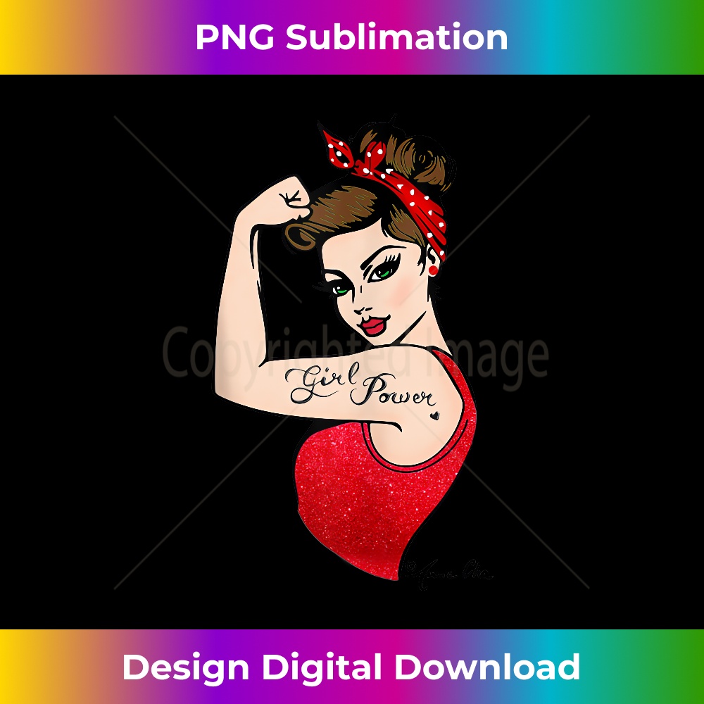 Red Girl Power Pinup Inked Feminist Vintage Rosie Riveter - | Inspire ...