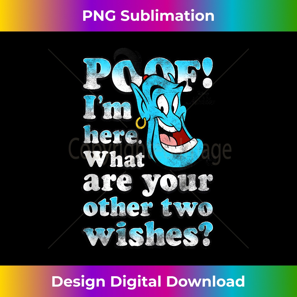 Disney Aladdin Genie POOF! 2 Wishes Gradient Text Portrait - | Inspire ...