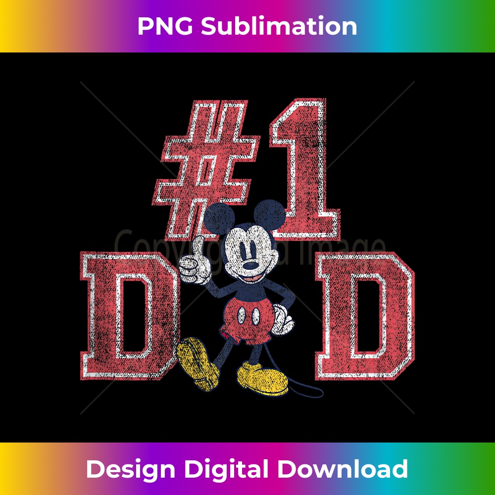 Disney Mickey Mouse Number One Dad Red Font - Urban Sublimat | Inspire ...
