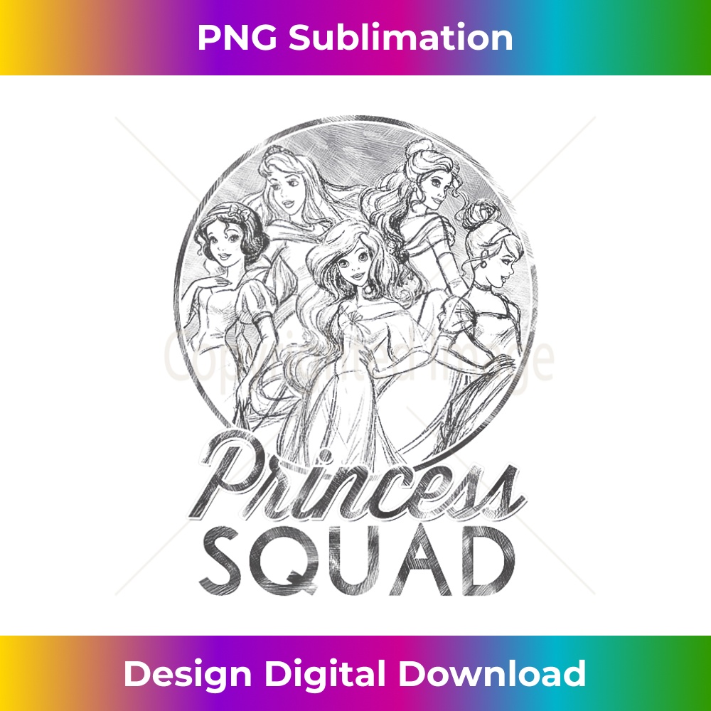 Disney Princess Group Shot Circle Sketch Princess Squad - Ec | Inspire ...