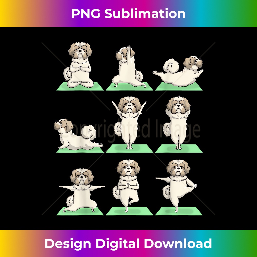 Shih Tzu Dog Yoga Pose Zen Cute Workout Exercise Yogi Funny | Inspire ...