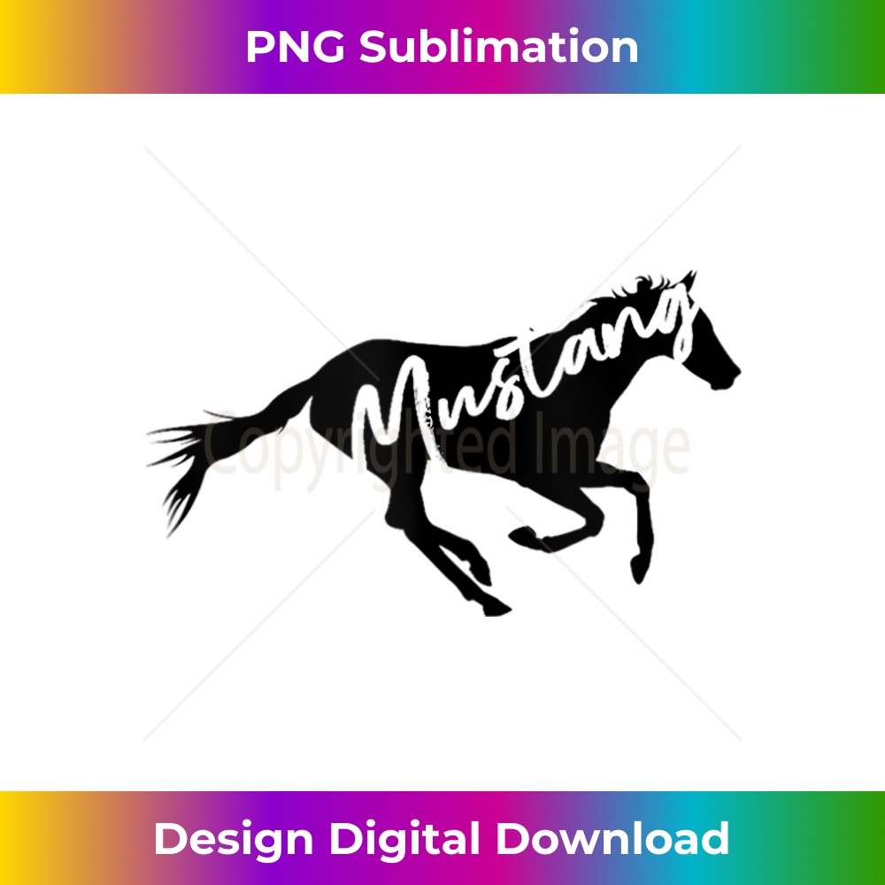 Running Mustang Wild Horse Breed Lover Silhouette - Sublimat | Inspire ...