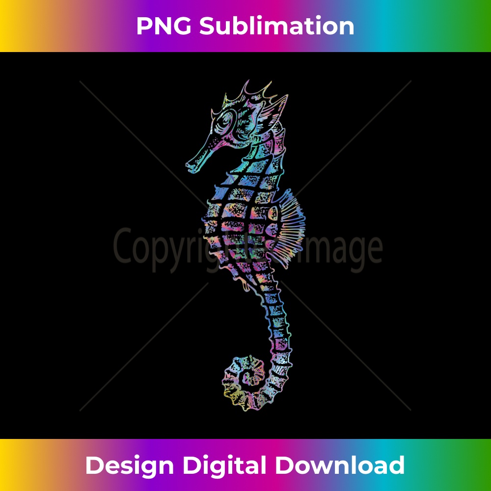Psychedelic Seahorse Colorful Ocean Trippy Sea Creature - Cr | Inspire ...