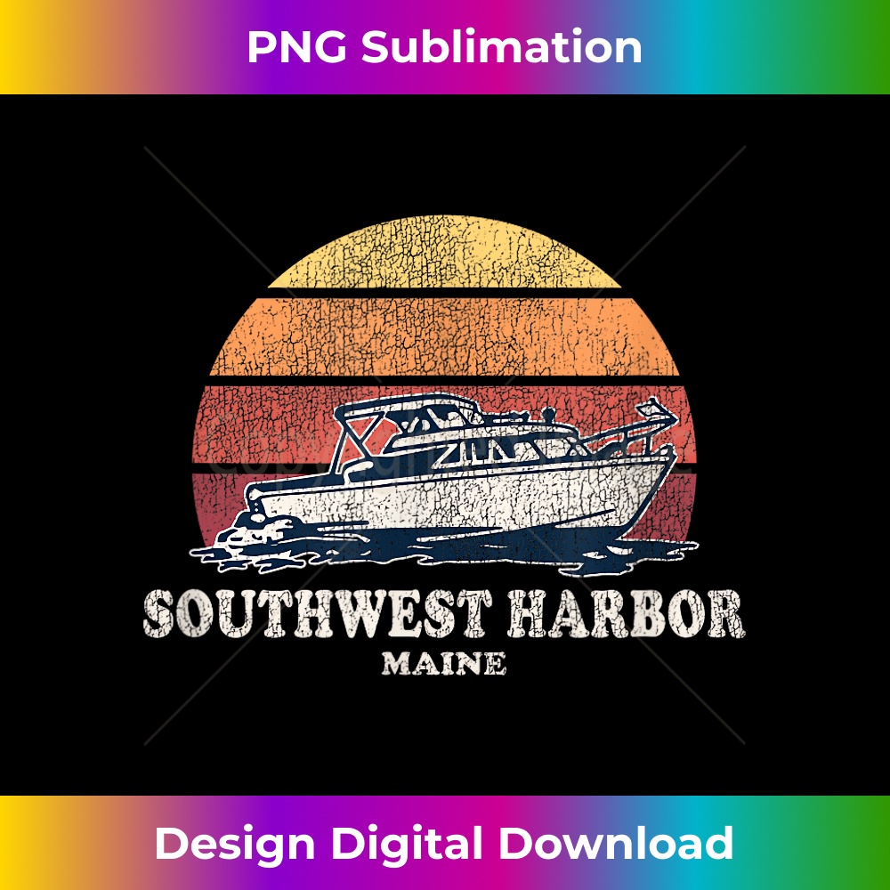 Southwest Harbor ME Vintage Boating 70s Retro Boat Design - | Inspire ...
