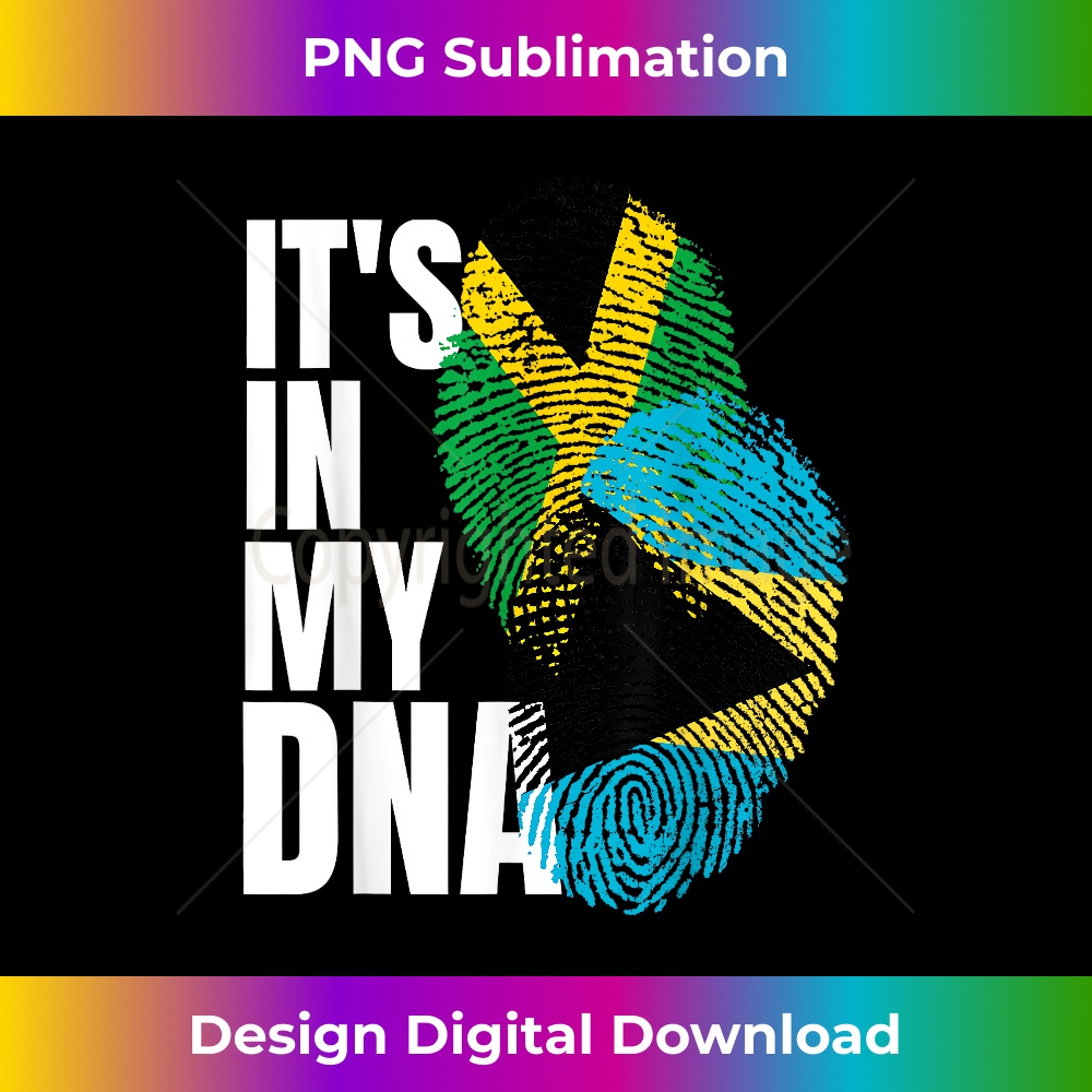 Jamaican And Bahamian Mix DNA Flag Heritage - Crafted Sublim | Inspire ...