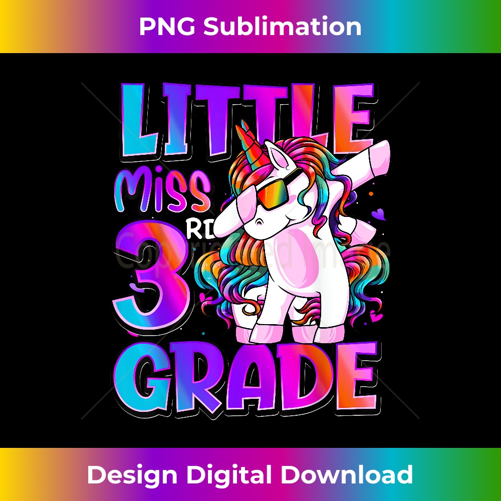 Little Miss 3rd Grade Unicorn Back To School 3rd Grade Girls | Inspire ...