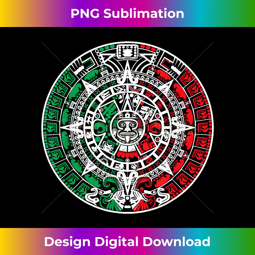 Aztec Calendar with Mexican Flag Colors - Luxe Sublimation P | Inspire ...