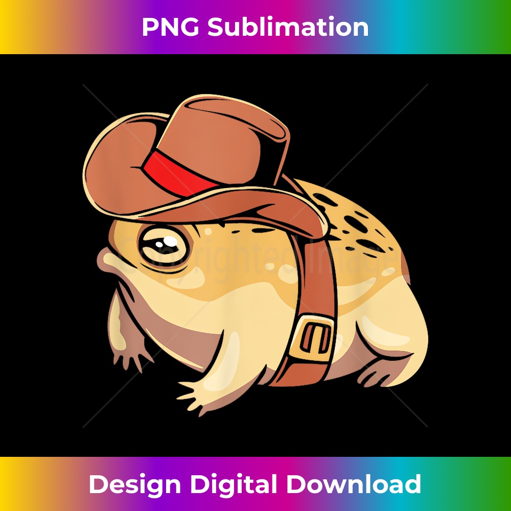 Kawaii Desert Rain Frog With Cowboy Hat - Vibrant Sublimatio | Inspire Uplift