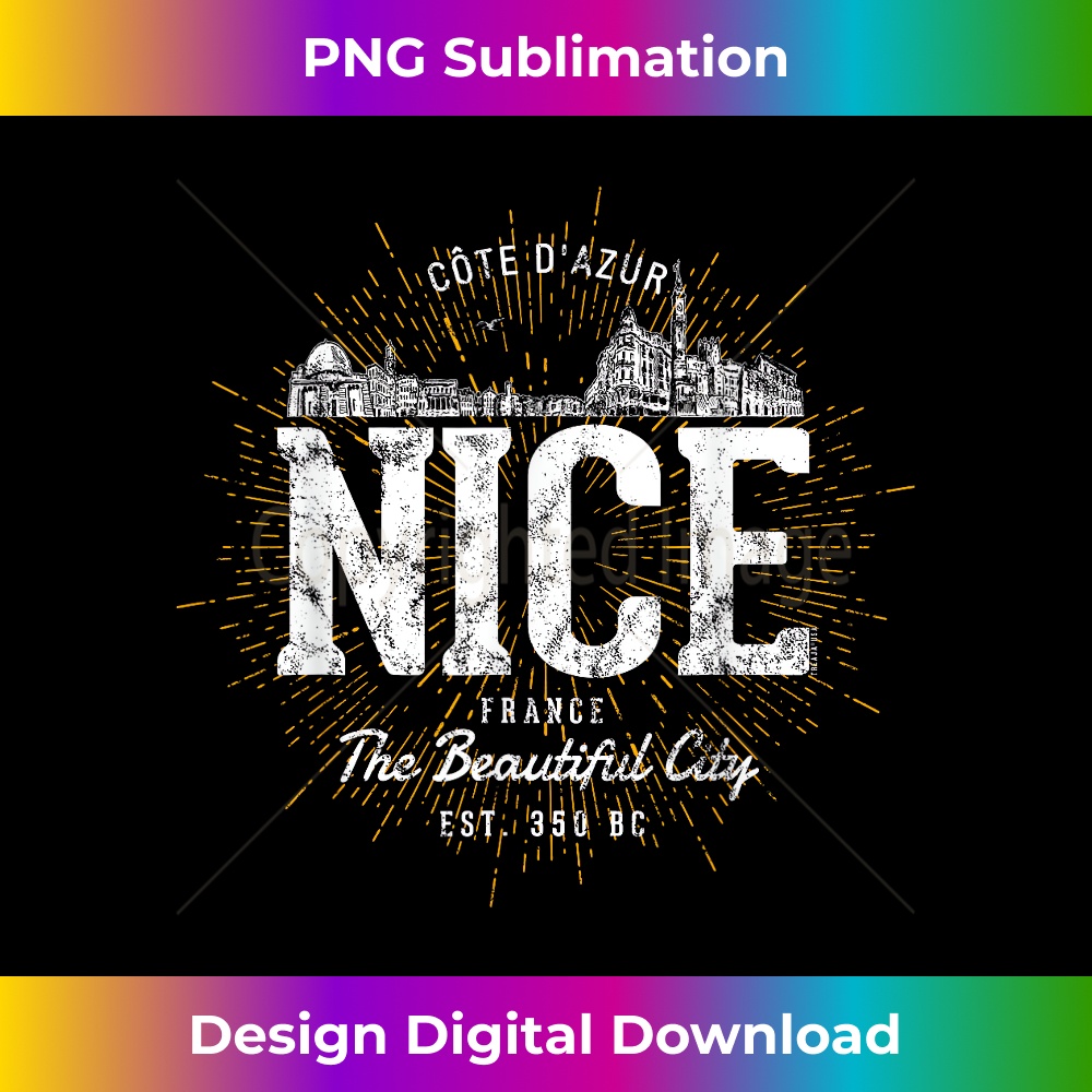 Vintage Style Retro Nice France - Urban Sublimation PNG Desi | Inspire ...