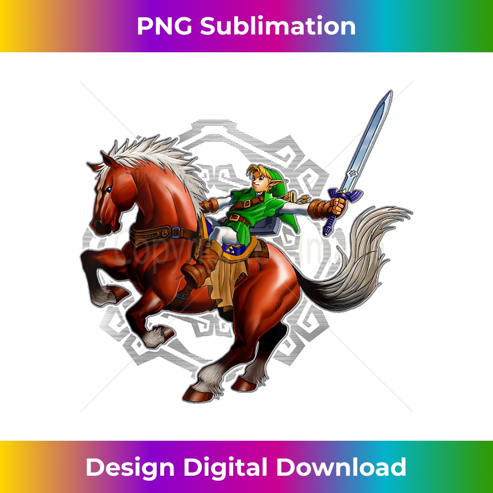 Nintendo Legend Of Zelda Link On A Horse Portrait - Sleek Su | Inspire ...