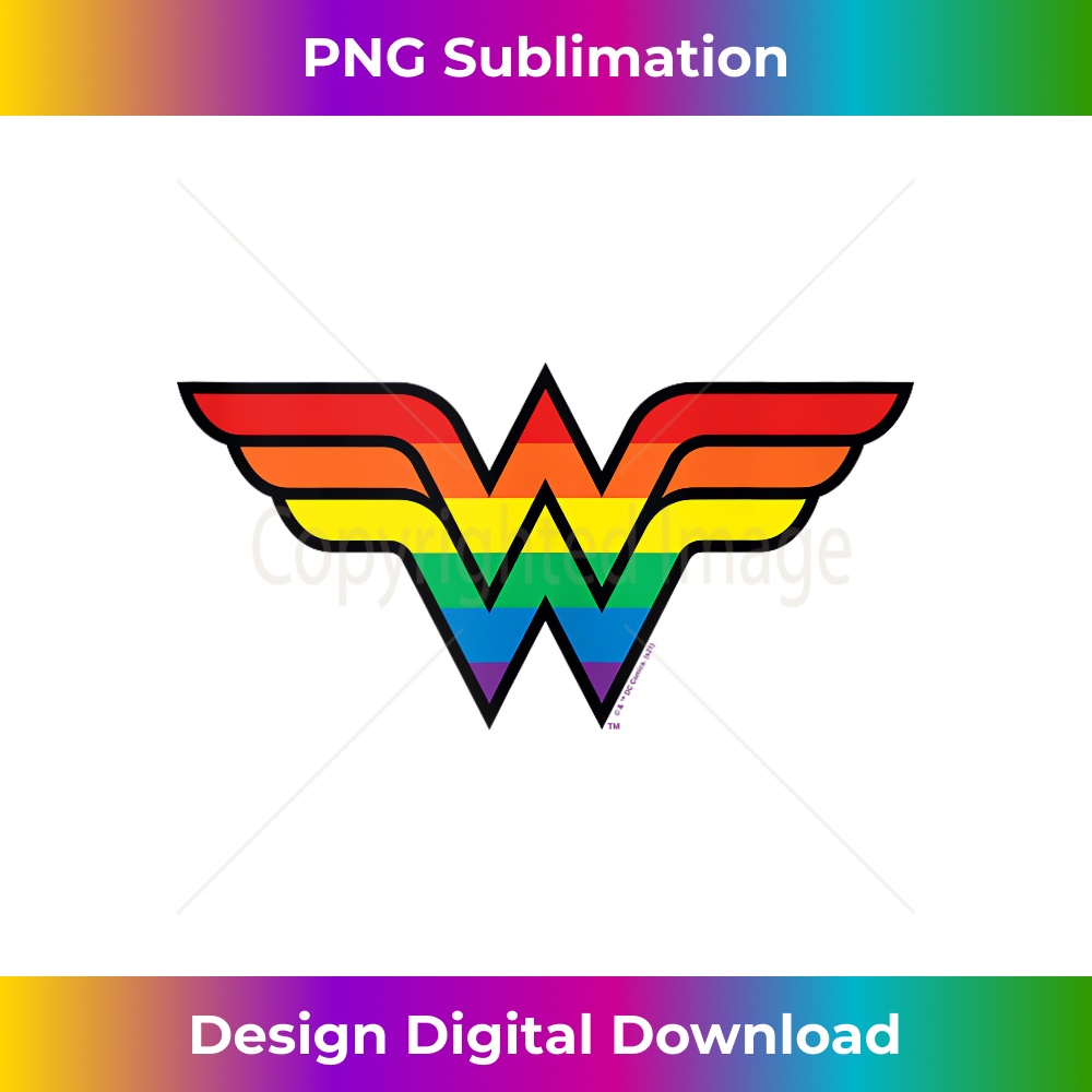 DC Comics Pride Wonder Woman Rainbow Logo - Timeless PNG Sub | Inspire ...