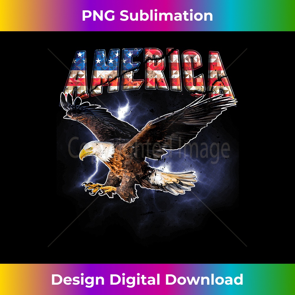 USA Flag America Font Eagle Flashes for Men and - Edgy Subli | Inspire ...
