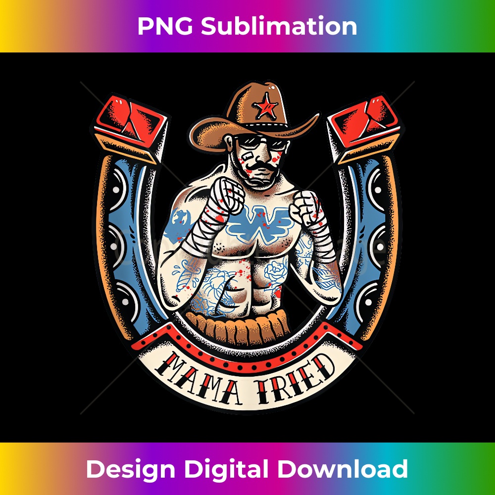 Country Music Western Cowboy Boxer Traditional Tattoo Flash | Inspire ...