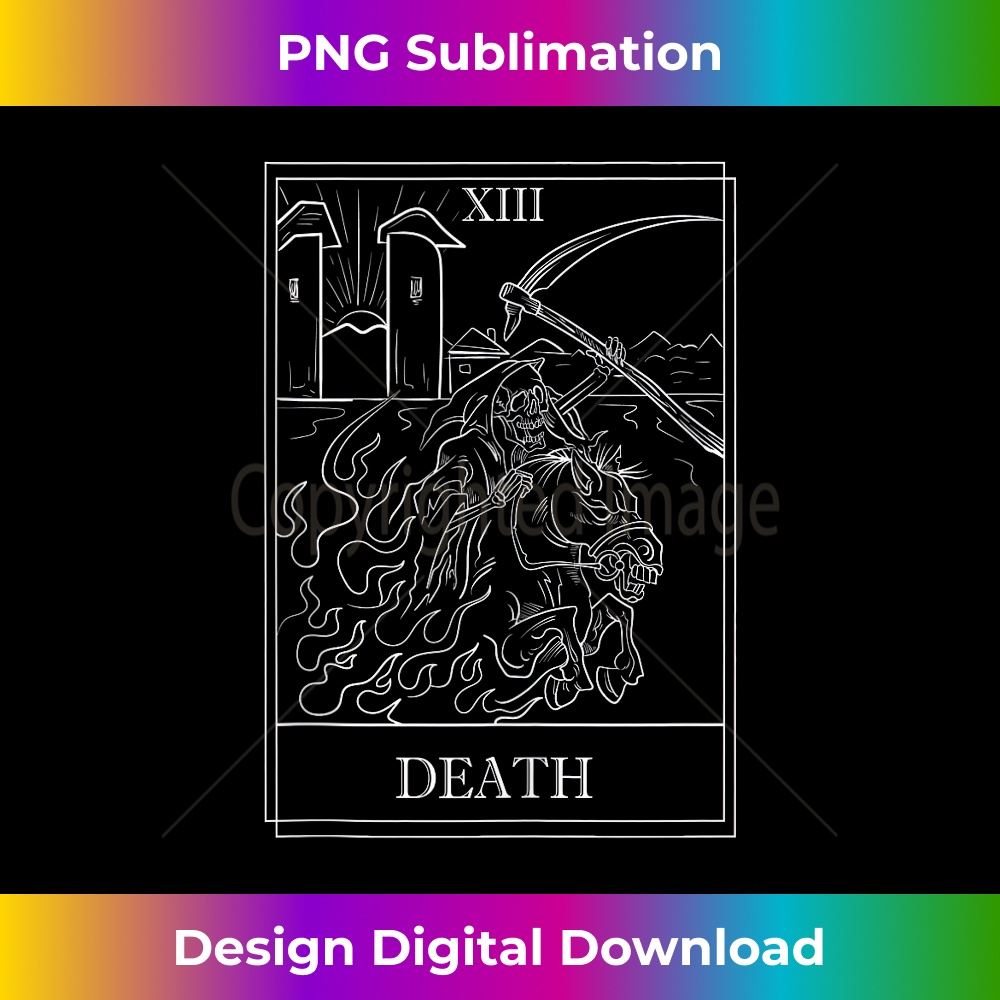 Death Tarot Card XIII 13 Goth Grim Reaper on Horse - Timeles | Inspire ...