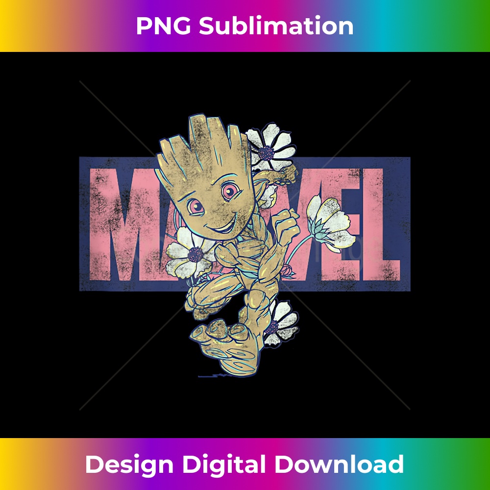 Marvel Guardians of the Galaxy Floral Baby Groot Logo - Delu | Inspire ...