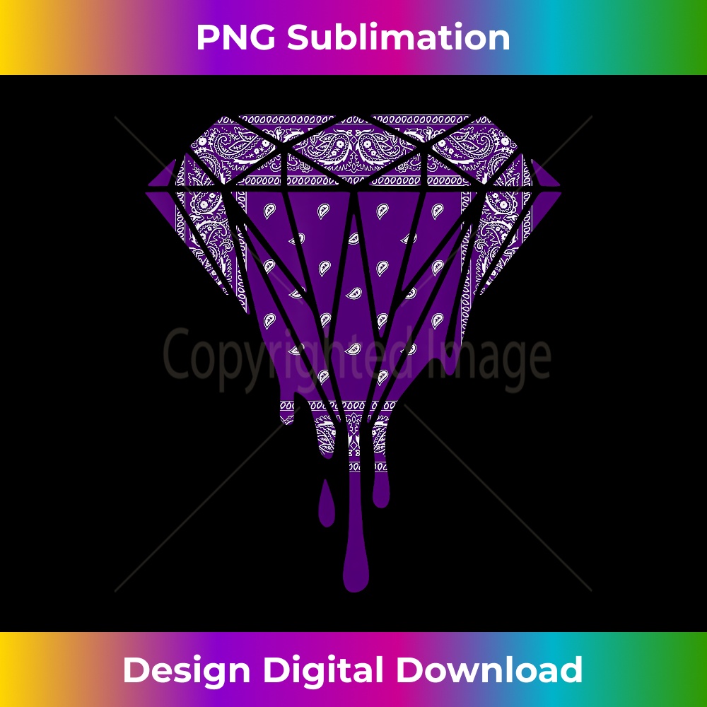 Purple diamond dripping bandana street Hip hop Street wear - | Inspire Uplift