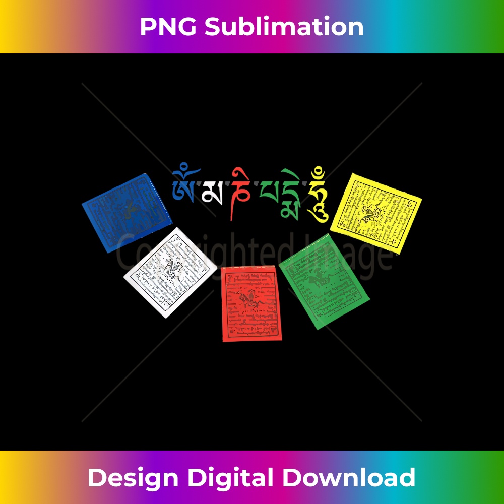 Tibetan Sanskrit Mantra OM MANI PADME HUM Prayer Flags - Cra - Inspire ...